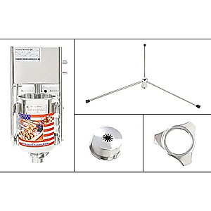 3L Commercial Stainless Steel Manual Churros Machine Hand Crank Vertical Spanish Donuts Churrera Maker Machine for Restaurants, Cafeterias, Bakeries USA