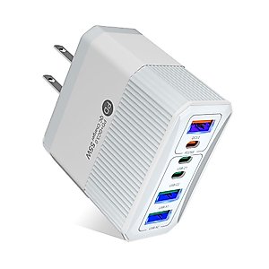 USB C Fast Charger 160W 6-Port Fast USB C Charging Station Portable Multiport USB C Power Adapter Adapter for Samsung Galaxy Note - Laptop Charger for MacBook Air Pro (White)