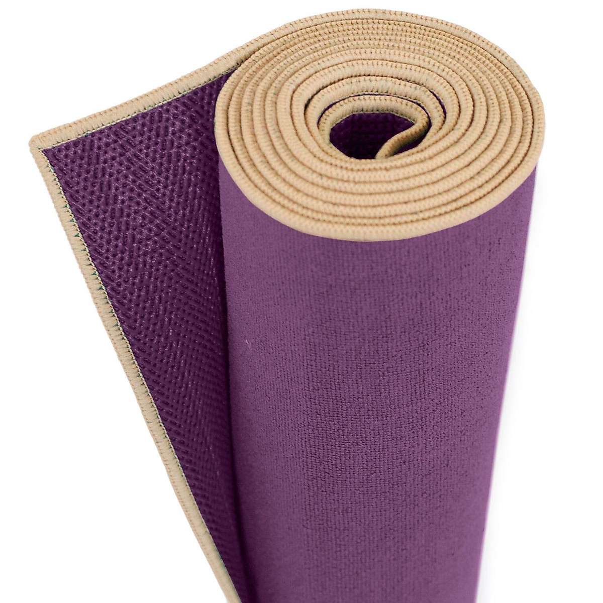 Aurorae Synergy Foldable On-the-Go Travel Yoga,Gym/Exercise Mat for Yogis on the Move with Integrated Microfiber Towel and Anti-Slip Patented 2-in-1 Technology. No Odor and No Bunching Amethyst