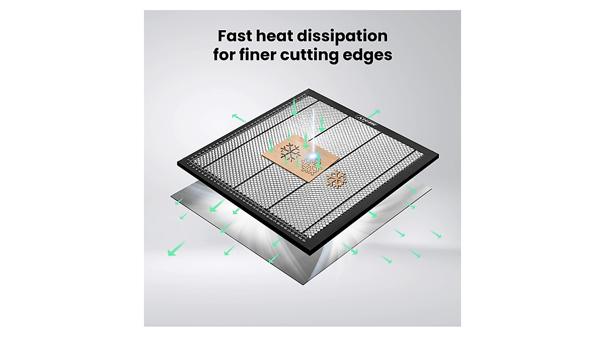 ATEZR 20x20 inch Laser Honeycomb Work Table for Precise Cutting