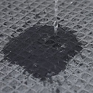 Microfiber Premium Dish Cloths, 12 x 12 inches, Super Absorbent and Soft, Waffle Weave Designed Lint-Free Reusable Kitchen Towels, Perfect for Household Cleaning (Pink&White, 6)