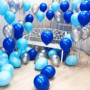 RUBFAC 50pcs Royal Blue Latex Balloons, 12 Inch Helium Party Balloons, Latex Balloons for Balloon Garland Arch as Wedding, Birthday, Graduation, Baby Shower, Bridal Shower
