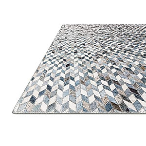 Loloi II Maddox Collection MAD-08 Ocean/Grey, Contemporary 7'-6" x 9'-6" Area Rug