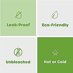 Comfy Package [50 Sets] 16 oz. Paper Food Containers With Vented Lids, To Go Hot Soup Bowls, Disposable Ice Cream Cups, Kraft