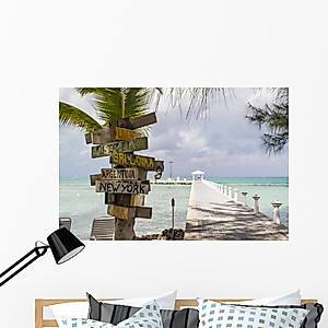 Wallmonkeys FOT-99802455-48 WM361874 Rum Point Signpost Peel and Stick Wall Decals x, 48" W x 32" H-x Large