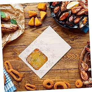 ULTECHNOVO 100pcs Baking Bags Candy Bag Cookie Bags Biscuit Bag Candy Wrapper Candy Treat Bags Cello Bags for Cookies Party Bag Self-Adhesive Cookie Pouch Sealing Biscuits Bags