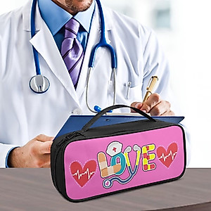 Gomyblomy Stethoscope Carrying Case with Extra Room for Nurse Doctors Pink Stethoscope Storage Bag Lightweight Holder Organizer Pouch Fit for Most Stethoscopes
