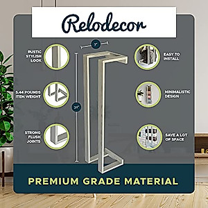 RELODECOR Blanket Wall Rack (White), Blanket Holder for Bedroom and Living Room, Blanket and Towel Wall Mount Rack, Floating Blanket Storage, Wall Decorative Blanket Shelf