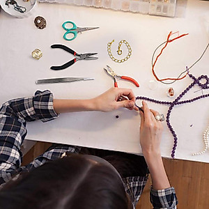 1200pcs Open Jump Rings and Lobster Clasps with Jump Ring Pliers, Perfect Jewelry Findings Kit for Jewelry Making Supplies and Necklace Repair