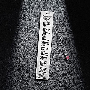 Inspirational Graduation Gifts for Mom Daughter Inspirational Metal Bookmark She Believed She Could So She Did Bookmark Gift Motivational Statement Bookmark