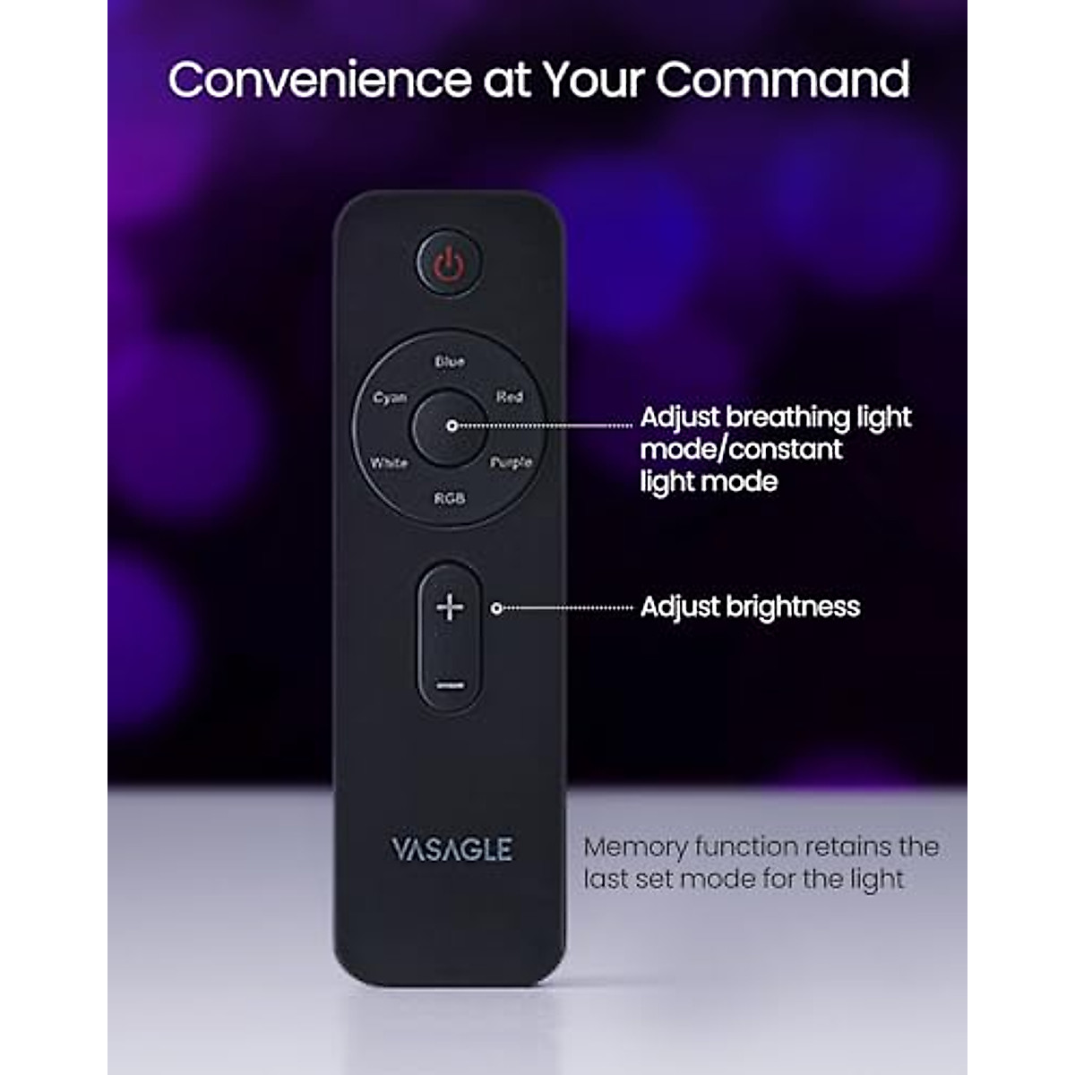 VASAGLE TV Stand with LED Lights for TVs up to 70 Inch, Entertainment Center with Open Glass Shelves, 2 Cabinets with Doors, 63-Inch Long, TV Console for Bedroom Living Room, Black ULTV330T21