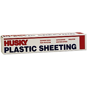 1-Roll of 12’ x 100’ Poly-America 412C Husky Clear 4-Mil Low Density Plastic Sheeting