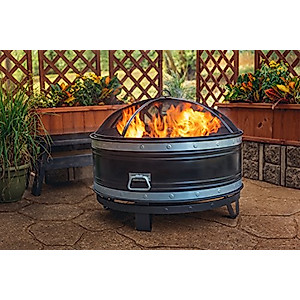 Pleasant Hearth OFW651R Colossal Fire Pit, Black