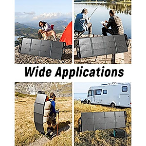 MOKiN Portable Solar Panel, 120W/20V Foldable Solar Panel with PD 65W USB-C/USB-A/DC Outputs for Power Station/Battery Pack, High 23% Efficiency, IP68 Waterproof&Dustproof Design for Camping RV Travel