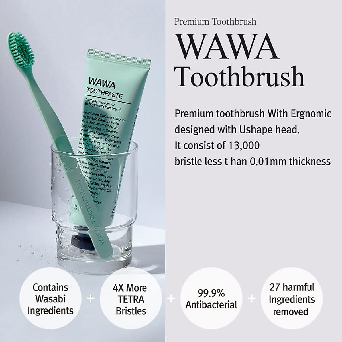 ROROBELL WAWA Toothbrush for Sensitive Teeth, Gums for Adults & Teens, Ultra-Soft, Deep Clean Toothbrush,BPA Free 6 Count
