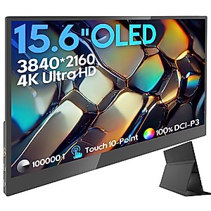 ZSCMALLS Portable Monitor 15.6 Inch Full HD 1080p HDR Gaming Monitor, USB Type C Mini HDMI Computer Display IPS Screen with Stereo Speakers for PS3 PS4 Xbox Raspberry Pi Laptop PC MAC Red