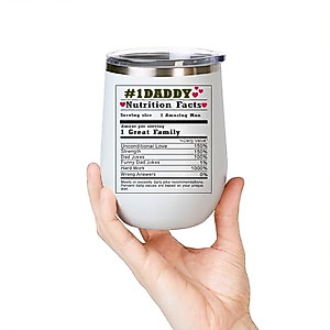 DaddyWorld Tumbler, #1 Daddy Nutrition Facts Tumblers, Perfect Father’s Day or Birthday Gift