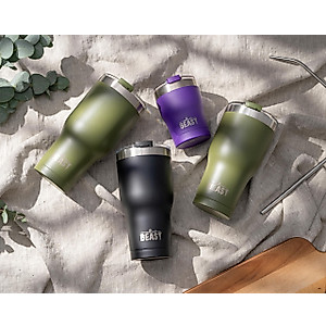 Beast 40 oz Tumbler Stainless Steel Vacuum Insulated Coffee Ice Cup Double Wall Travel Flask (Army Green)