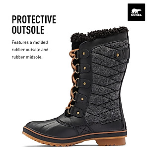 SOREL Women's Tofino ll Waterproof Boot - Black, Gum - 9.5
