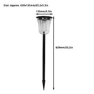 plplaaobo Solar Lawn Lamp, LED Landscape Lights Waterproof Solar Pathway Lamp Outdoor Decorative Light for Patio Courtyard Villa Garden