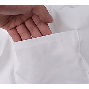 Love Potato Cute White Retro Lady's Aprons for Women's Kitchen Cooking Cleaning Maid Costume with Pockets