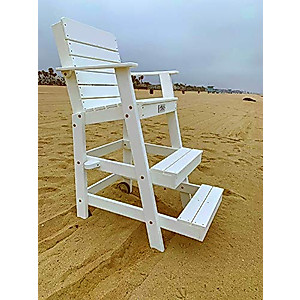 Aquamentor Lifeguard Chair for Pool, Lake and Beach (40") Made in The USA - Durable Recycled Plastic Lumber, Long Service Life, Comfortable with Wide Steps, Stable Platform