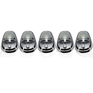 Recon 264146CL Clear Cab Roof Lights 2003-2007 Dodge Heavy-Duty 2500 & 3500 (5-Piece Set)