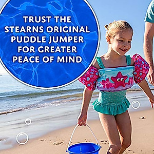 STEARNS Original Puddle Jumper Kids Life Jacket | Deluxe Life Vest for Children, Blue Flower, 30-50 pounds (Color May Vary)