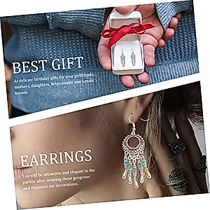 Abaodam 4 Pairs Turquoise Earrings Funky Earrings Earring Hoops for Women Earrings for Women Hoops Turquoise Jewelry Ladies Jewelry Fashion Jewelry Bohemian Miss Metal Body Accessories