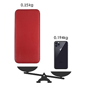 CHICECO Handbag Base Shaper for bag, Vegan Leather and Felt - Cherry Red