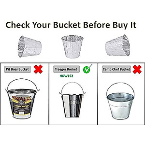 Grill Grease Bucket Liners Replacement Parts BAC407z for Traeger Wood Pellet Grills & Z Grills Smoker,24-Pack