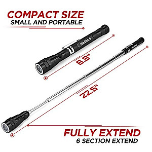 Hinshark Gifts for Men, LED Magnetic Pickup Tool, Birthday Gifts for Him, Tools Cool Gadgets for Men, Mens Gifts for Dad, Women, Boyfriend, Husband, Grandpa, Unique Gifts for Men Who Have Everything