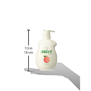 KRACIE Naive Body Pump Soap, Peach, 17.9 Ounce