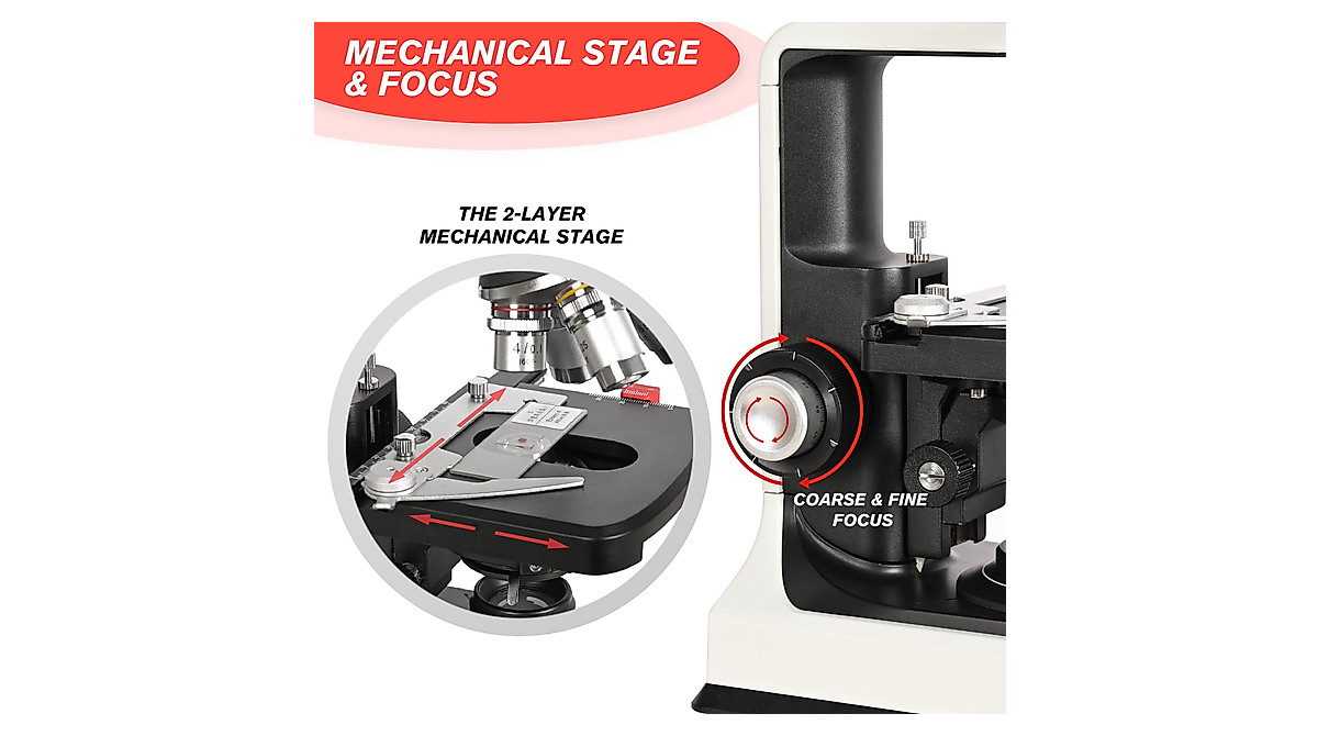 HSL 40X-2500X Compound Microscope - Professional & Versatile