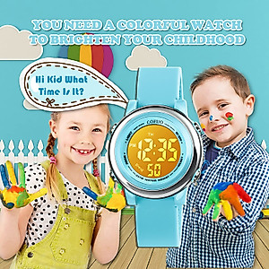 cofuo Kids Digital Sport Waterproof Watch for Girls Boys, Kid Sports Outdoor LED Electrical Watches with Luminous Alarm Stopwatch Child Wristwatch 3-12 Years