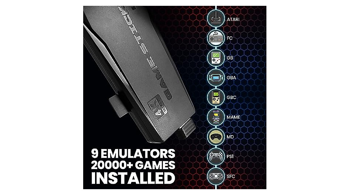Retrostick Video Game Console - 20000+ Games for Nostalgia