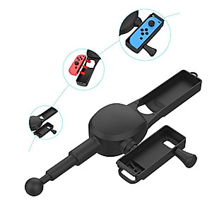 [New Upgrade] FunMax Fishing Rod Hand Grip for Nintendo Switch Joy-con Compatible with Fishing Star World Tour, Legendary Fishing, Bass Pro Shops: The Strike Championship Edition