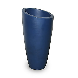 Mayne Inc. Modesto 32in Tall Planter - Neptune Blue - 16in L x 16in W x 32in H - 6 Gallons of Soil Capacity (8880-NB)