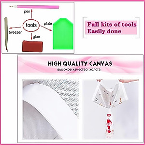 Diamond Painting Kits for Adults,Large 5D DIY Pansies Diamond Art Kits Beginners Full Drill Round/Square Rhinestone Embroidery Cross Stitch Gem Art Painting for Home Decor Gift 100x200cm/40x78in