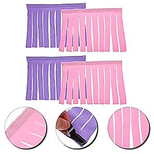 POPETPOP Rabbit Toys Bunny Cage Guinea Pig Cage Decorations - 4 Pieces Hamster Hideout Door Curtains Fleece Hideaway, Small Animal Habitat Cage Accessories Parrot Toys Bunny Cage