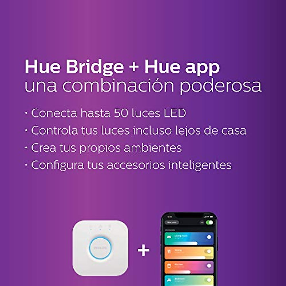 PHILIPS Hue Go White and Color Portable Dimmable LED Smart Light Table Lamp (Requires Hue Hub, Works with Alexa, HomeKit and Google Assistant), White