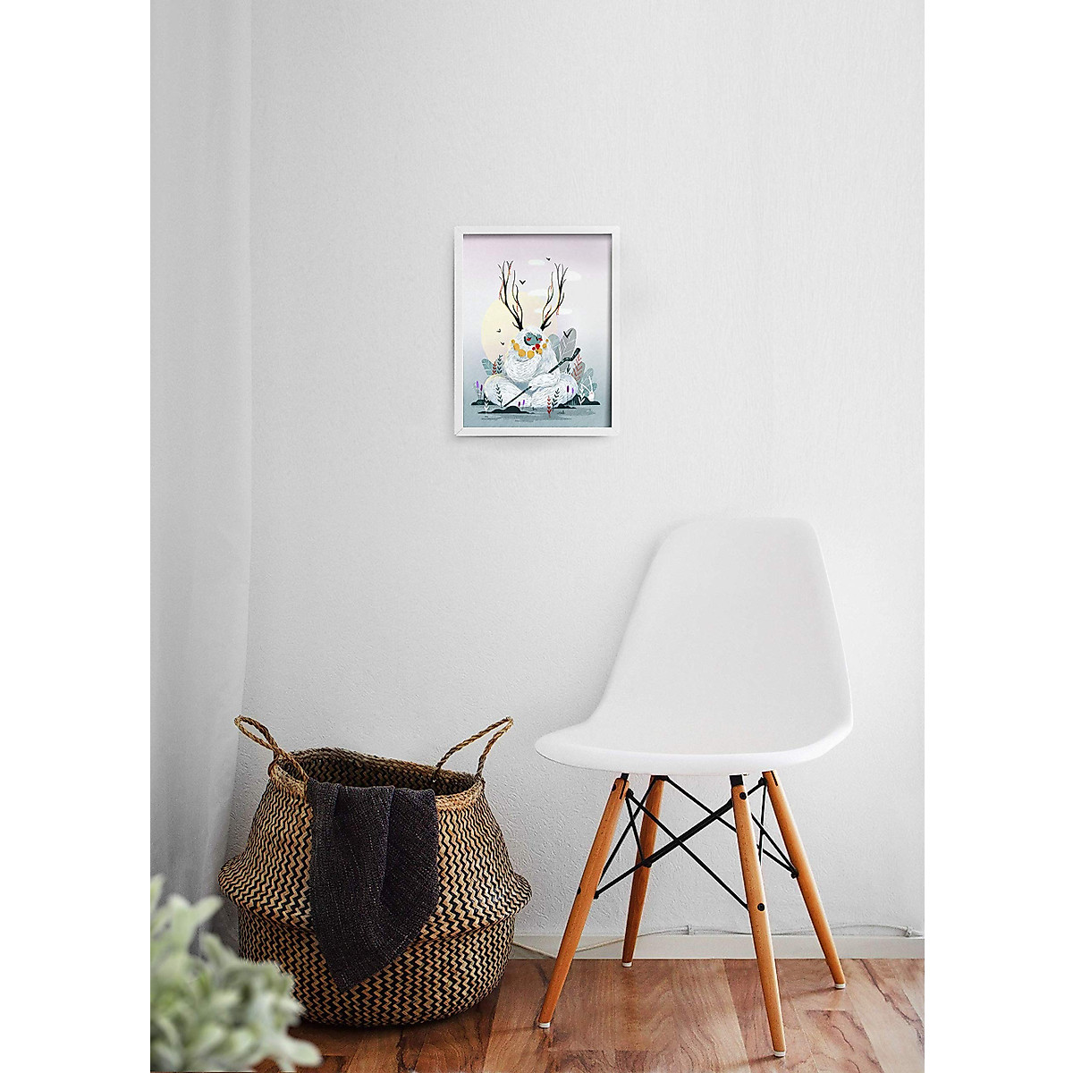 8x10 Fantasy Nordic Art Print Bulgaria Fantasy Folk Wall Design Yeti Meditation Studio Ghibli Animal Cute Nature Travel Illustration Scandinavian Art Whimsical Animal Sunrise Monster Art Nursery Decor