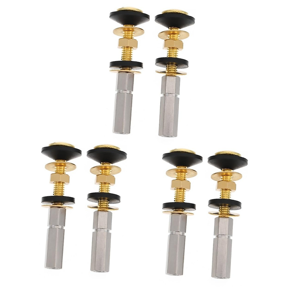 Uonlytech 6 Pcs Toilet Tank Bolts Accessories for Toilet Bolts and Nuts Toilet Parts Toilet Seats Universal Toilet Bolts Universal Mounting Bolts Kits Toilet Lid Screw Group Rubber