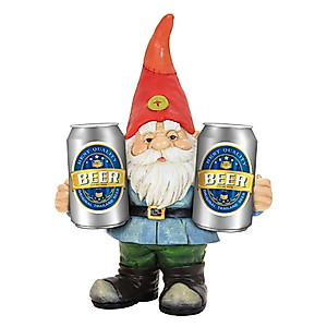 13 Inch Double Fisting Gnome Multi Color Resin