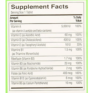 Shot B Energy Multivitamin Supplement, Tablet, 60 Count, Green