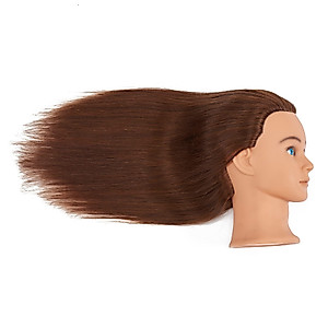 Traininghead 20-22" 100% Human hair Mannequin head Training Head Cosmetology Manikin Head Doll Head with free Clamp …