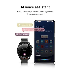 NW HANDA HK3 Pro Smart Watch for Men Women, Fitness Tracker Smartwatch with Heart Rate Blood Pressure Sleep Monitor Pedometer Bluetooth Call IP68 Waterproof Activity Tracker (Black+Brown)