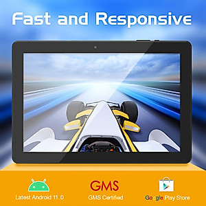 CWOWDEFU Tablet 10 inch with Case Android Tabletas 32GB Touchscreen Tablets 10.1 Inch Ax WiFi 6 Tablet PC (Black)