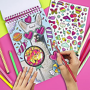 Fashion Angels Photo-real Panda Compact Sketch Portfolio, Sketch Book for Beginners, Animal Sketch Pad with Real Photos and Stickers For Kids 6 and Up