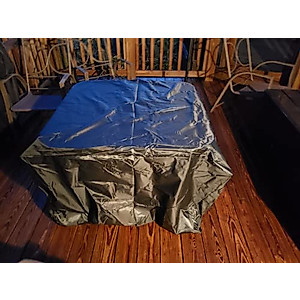 YWWQYBYQ Outdoor Coffee Table Cover,48"(L) x 24"(W) x 28"(H),Outdoor Lawn Waterproof Garden Furniture Cover,Durable Windproof, Fits Rectangle Patio Table